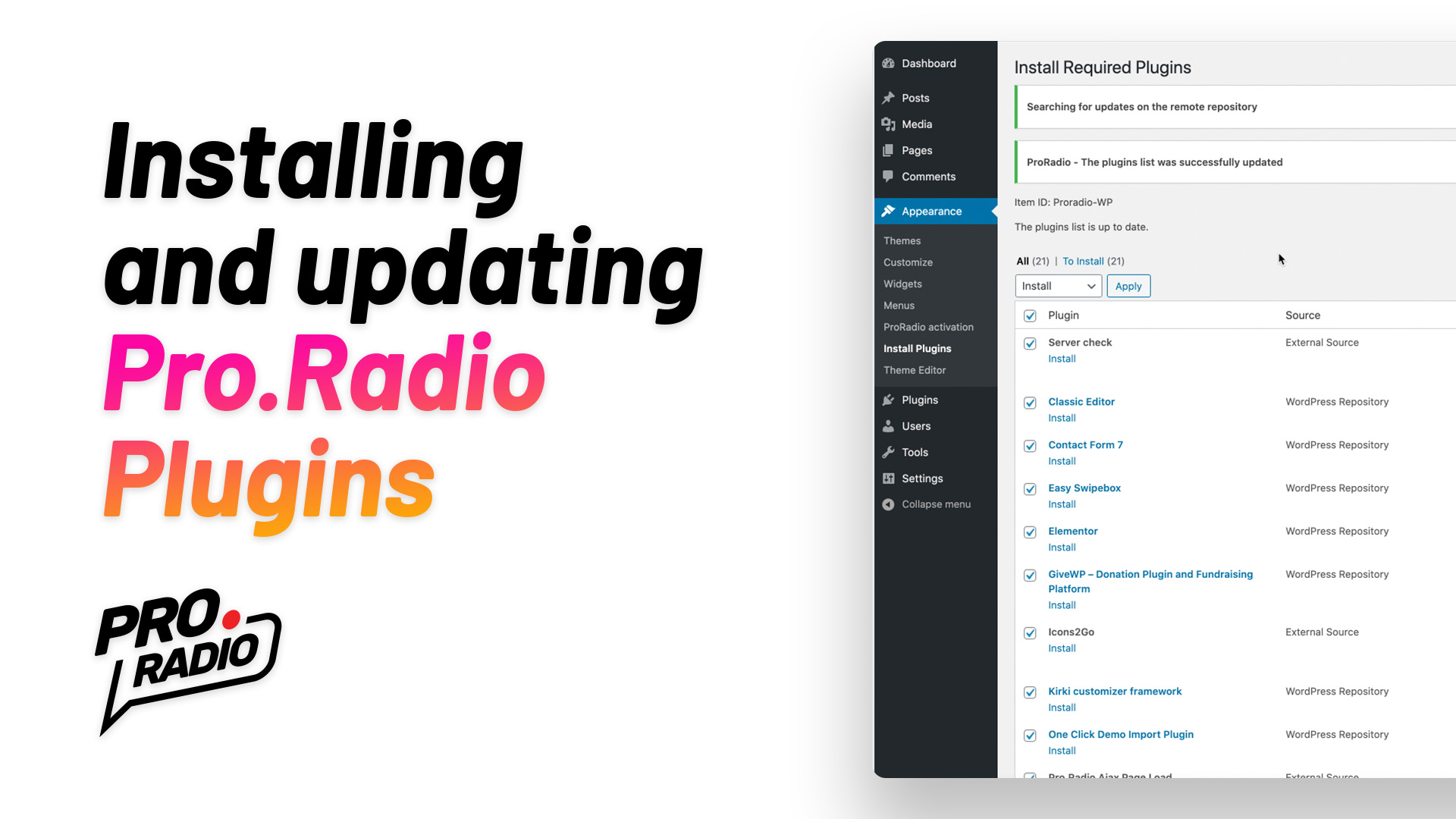 The Basics - Pro Radio Academy